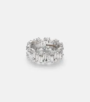 SUZANNE KALAN Suzanne Kalan Shimmer Audrey 18kt White Gold Diamond Ring Silver