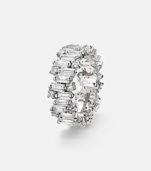 SUZANNE KALAN Shimmer Audrey 18kt White Gold Diamond Ring - Silver