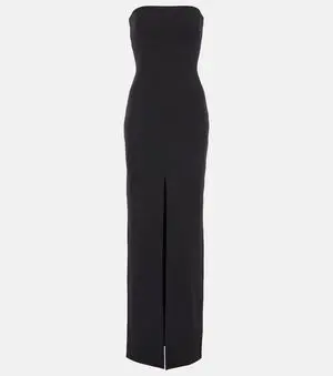 Solace London Strapless Crepe Maxi Dress - Black