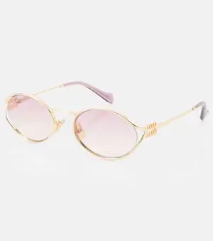Miu Miu Oval Sunglasses - Pink