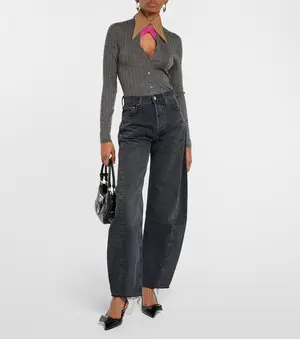 AGOLDE Luna High-rise Barrel-leg Jeans - Black