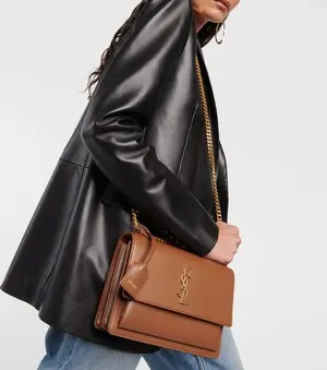 Saint Laurent Sunset Medium Leather Shoulder Bag