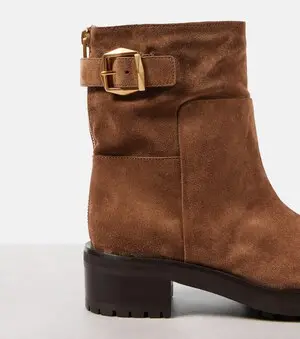 JIMMY CHOO Brooklyn 50 Suede Ankle Boots - Brown