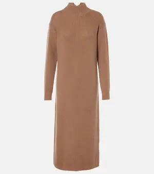 Max Mara Vincita Wool And Cashmere Sweater Dress - Beige