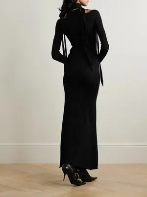 Y/project Maxi Dress With Detachable Scarf Detail