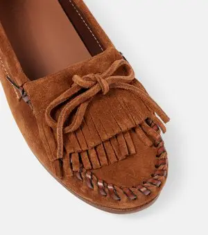 Paris Texas Indiana Suede Loafers - Red
