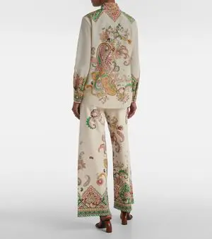 Etro Printed Cotton And Silk Shirt