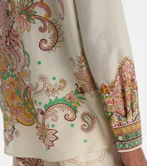 Etro Printed Cotton And Silk Shirt