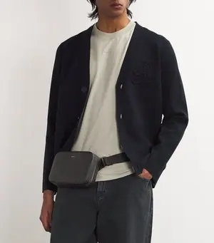 Sandro Small Recycled Leather Cross-body Bag - Black