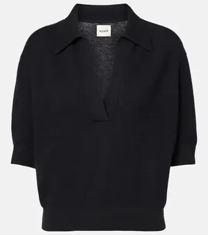 Khaite Cashmere-blend Polo Sweater