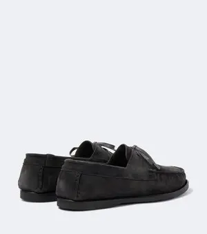 SAMAN AMEL Suede Boat Shoes - Grey