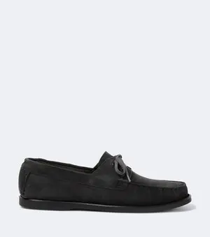 SAMAN AMEL Suede Boat Shoes - Grey