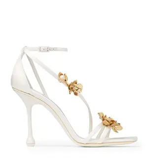 JIMMY CHOO Zea 95 Heeled Sandals - White
