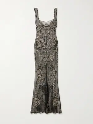 CLIO PEPPIATT Cora Embellished Tulle Gown