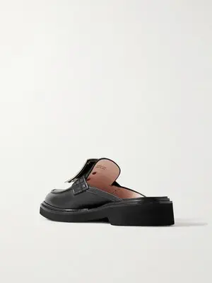 ROGER VIVIER Viv Rangers Embellished Leather Slippers