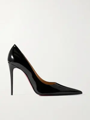 CHRISTIAN LOUBOUTIN Kate Max 100 Patent-leather Pumps - Black