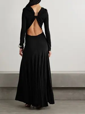 Christopher Esber Maico Embellished Open-back Gown