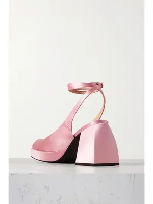 NODALETO Bulla Suki Embellished Satin Platform Pumps