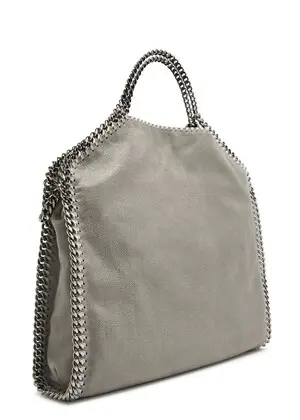 Stella McCartney Falabella Metallic Faux Leather Tote - Grey