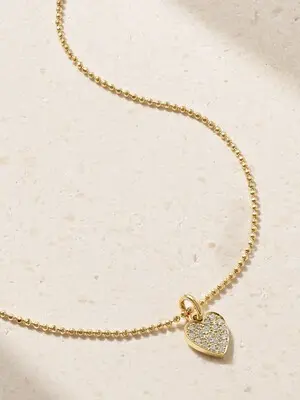 JENNIFER MEYER 18-karat Yellow Diamond Heart Necklace - Gold