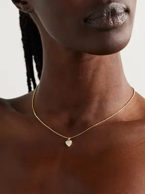 JENNIFER MEYER 18-karat Yellow Diamond Heart Necklace