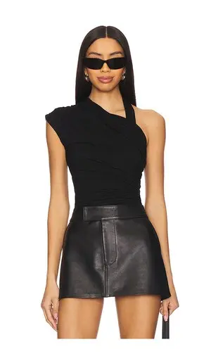 Superdown Agathe One-shoulder Top - Black