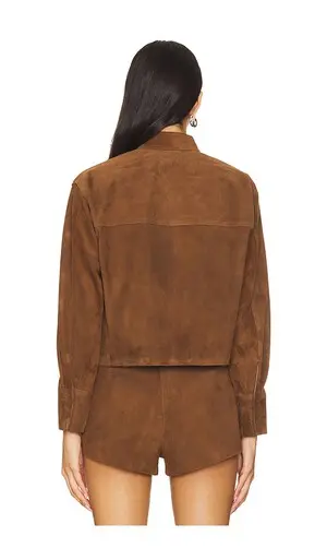 ZUT Cropped Hair-on Cowhide Leather Jacket