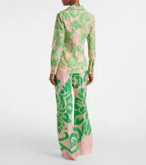 Etro Printed Cotton And Silk Shirt