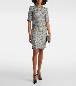 Dolce & Gabbana Metallic Tweed Lamé Minidress