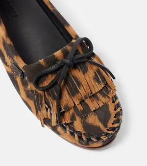 Paris Texas Indie Leopard-print Suede Loafers