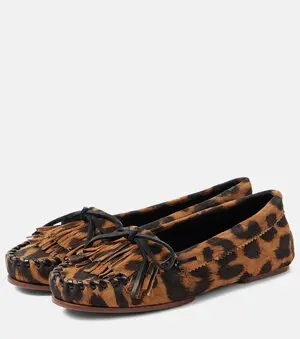 Paris Texas Indie Leopard-print Suede Loafers