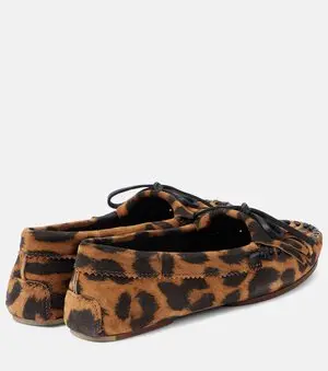 Paris Texas Indie Leopard-print Suede Loafers