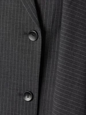 Maria Mcmanus Double-breasted Pinstriped Wool-blend Blazer
