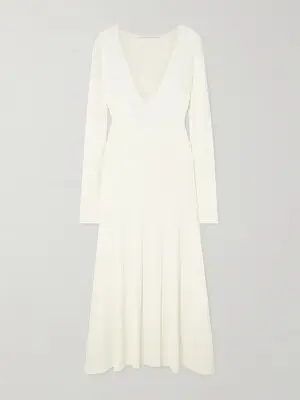 Maria Mcmanus Ribbed-knit Midi Dress