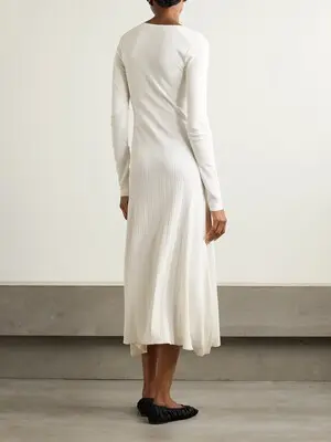 Maria Mcmanus Ribbed-knit Midi Dress
