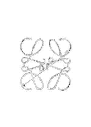 Loewe Anagram Brooch - Silver