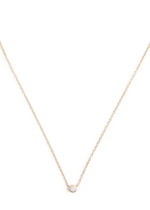 ASTRID & MIYU 18kt -plated Sterling Silver Crystal Necklace - Gold