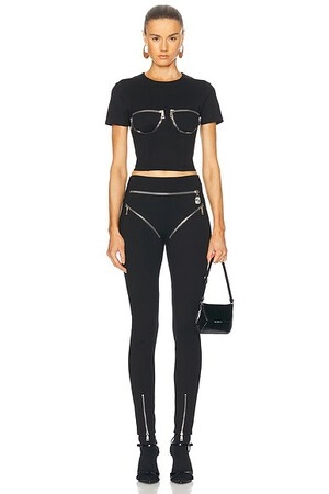 AREA Zipper Bustier Cup T-shirt