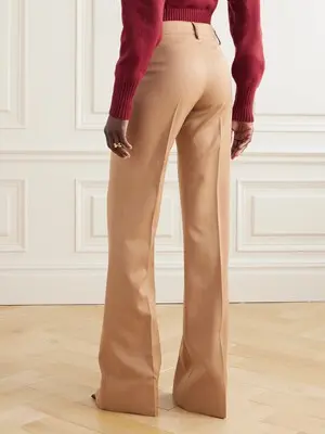 Stella McCartney Pinstriped Wool-blend Flared Trousers