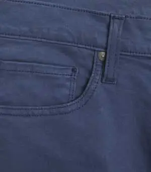Paige Federal Slim Straight Trousers - Navy