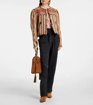 MARANT ETOILE Serida Straight Leg Trousers - Black