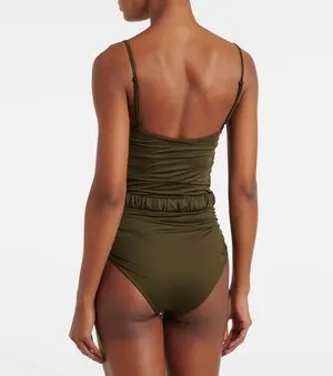 Johanna Ortiz Ruched One-piece Swimsuit