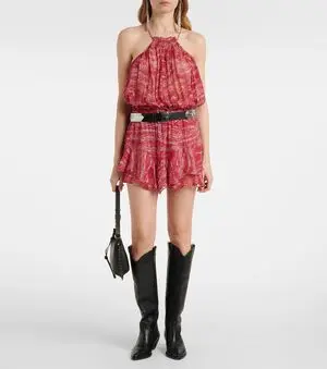 MARANT ETOILE Isabel Akila Printed Halter Neck Top