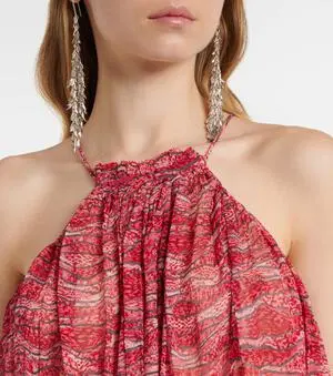 MARANT ETOILE Isabel Akila Printed Halter Neck Top