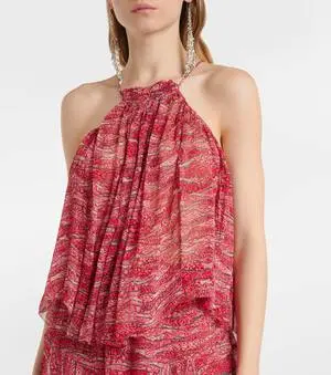 MARANT ETOILE Isabel Akila Printed Halter Neck Top