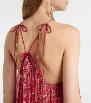 MARANT ETOILE Isabel Akila Printed Halter Neck Top