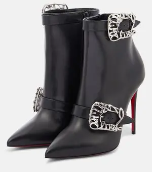 CHRISTIAN LOUBOUTIN Giddylina 100 Leather Ankle Boots