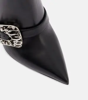 CHRISTIAN LOUBOUTIN Giddylina 100 Leather Ankle Boots