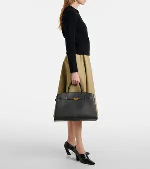 DEMELLIER Hudson Small Leather Tote Bag - Black