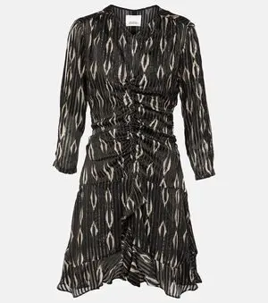 Isabel Marant Étoile Octavia Snake-effect Silk-blend Mini Dress - Multicoloured